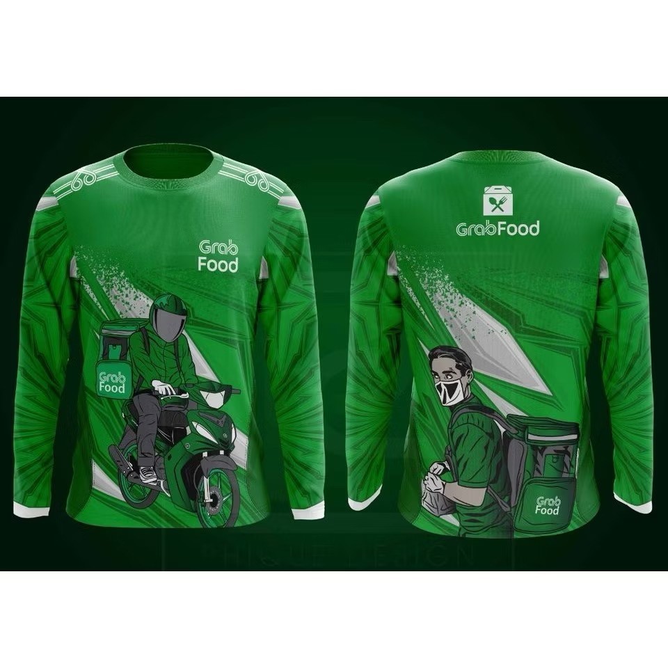 Grab Food Long Sleeve T-Shirt for Delivery Workers Breathable Moisture ...