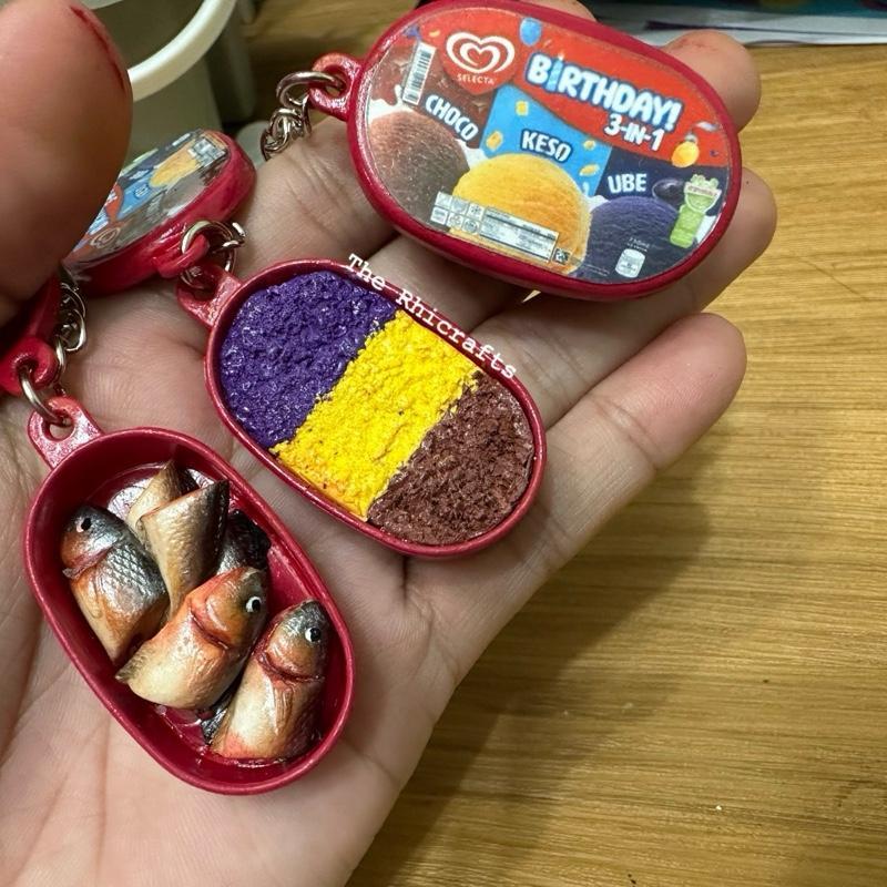 the rhicrafts filipino food keychain / Mini food keychain ice cream ...