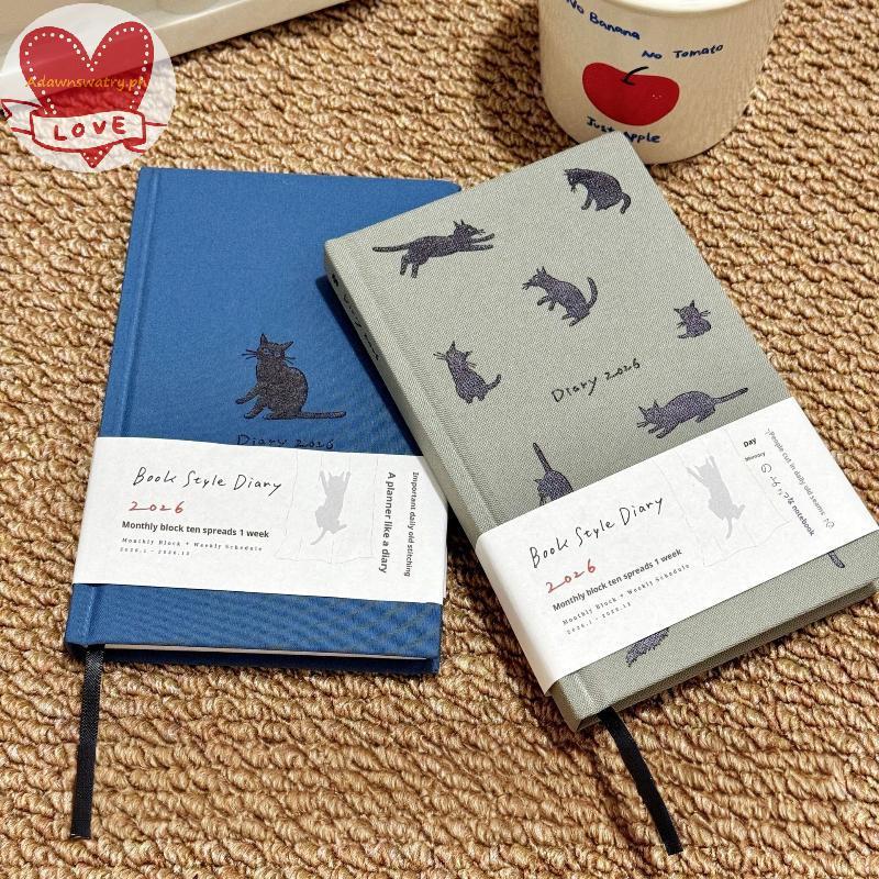 WASTRY 1Pcs Daily Weekly Plan Journal Cute Cat A6 2026 Week Planner ...