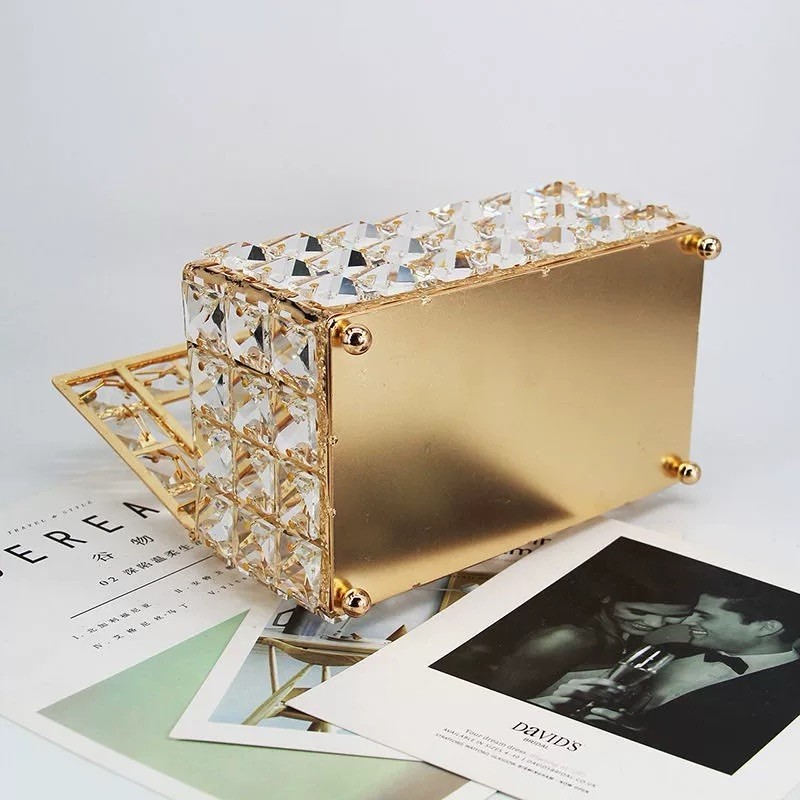 Crystal Tissue Box Holder Organizer Tissue Box Aesthetic Europe style ...