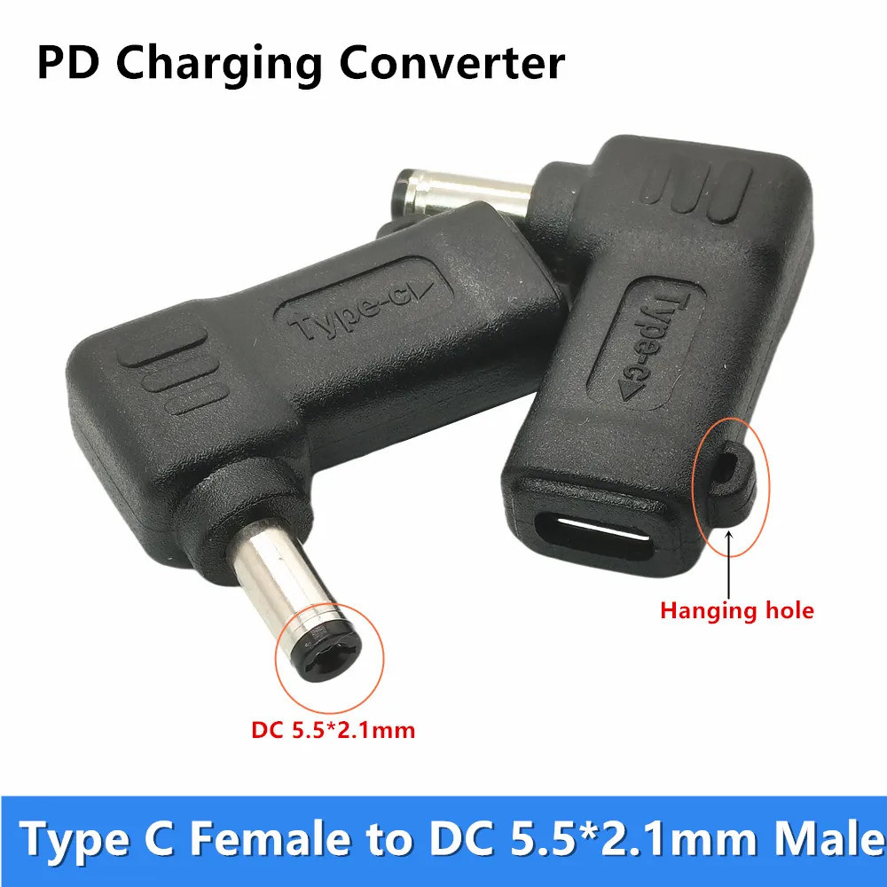 3.1 Type C Usb-c To Rectangle Dc Plug 5.5mmx2.1mm Adapter Pd Emulator ...