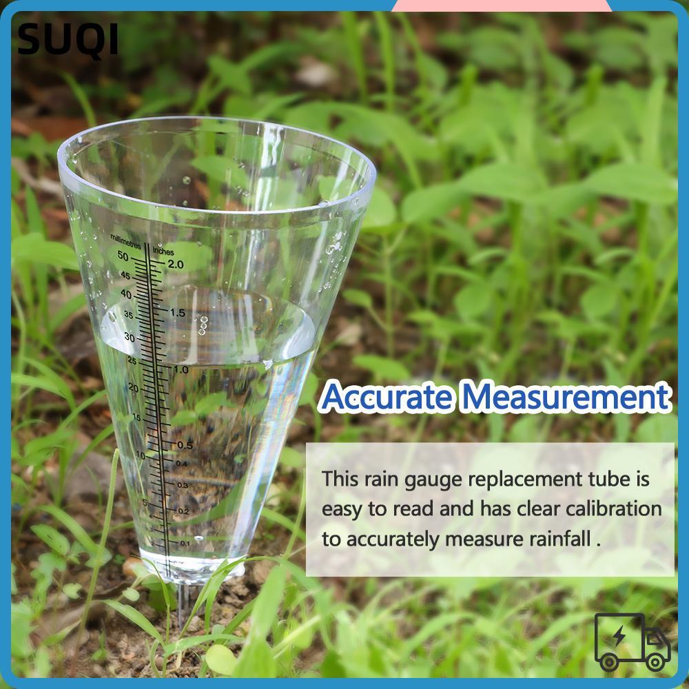 HI-SUQI Rain Gauge Outdoor Gauging Tools Conical Easy-Read Rainfall ...