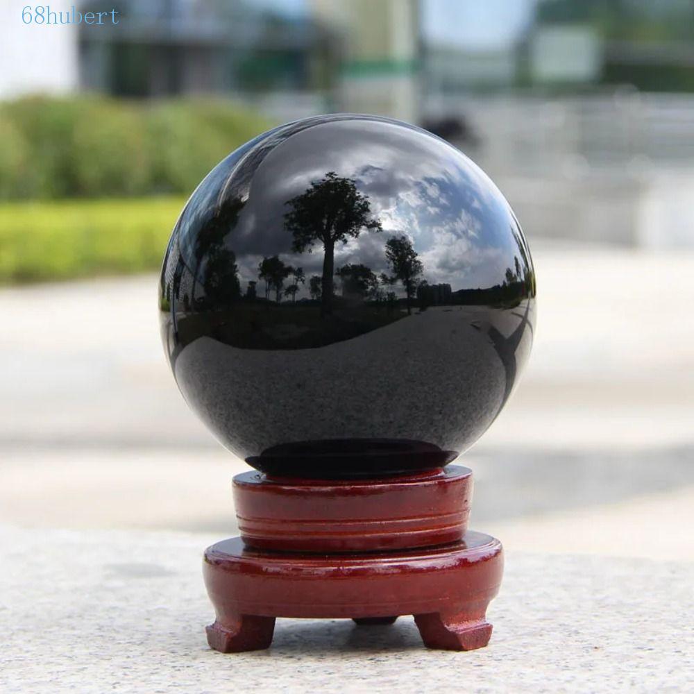 HUBERT Black Obsidian Sphere, Large 20/30/40/50mm Crystal Ball, Home ...