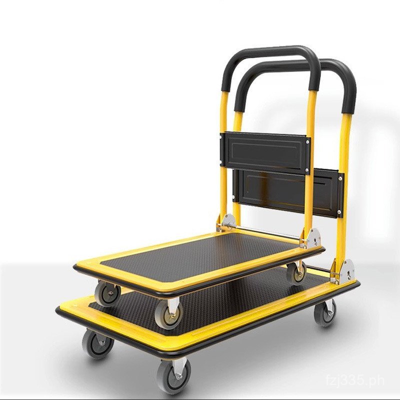 Foldable Courier Handcart Trolley Flatbed Cart Trailer Transport Cart ...