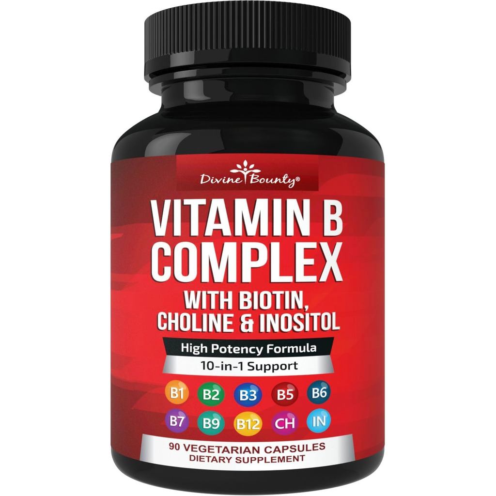 Divine Bounty Super B Complex Vitamins - All B Vitamins Including B12 ...