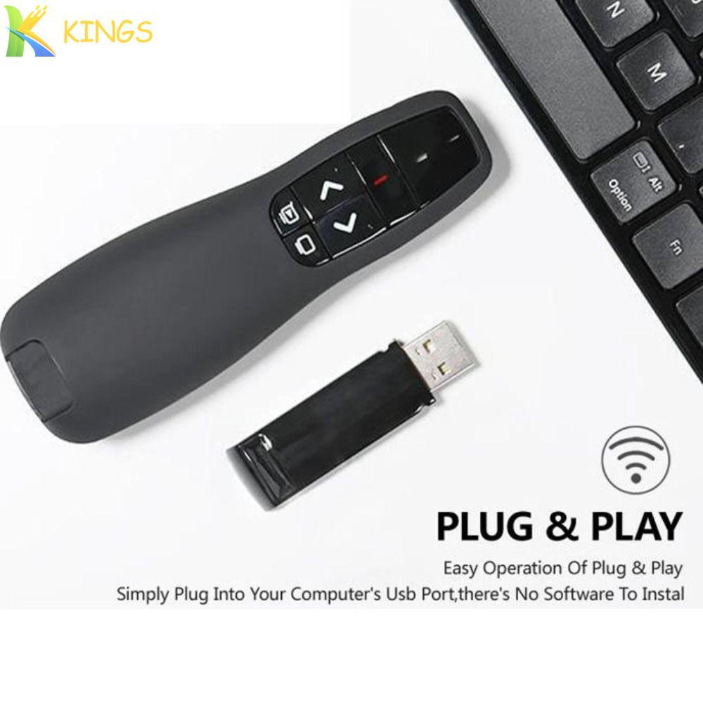KINGS Powerpoint Smart Presenter, USB Control Meeting 2.4GHz Wireless Presenter, Infrared Remote ...