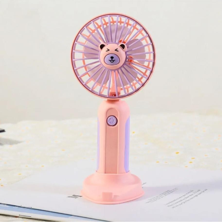 Cartoon Bear Design Handheld Mini Fan Suitable For Office Dormitory And ...