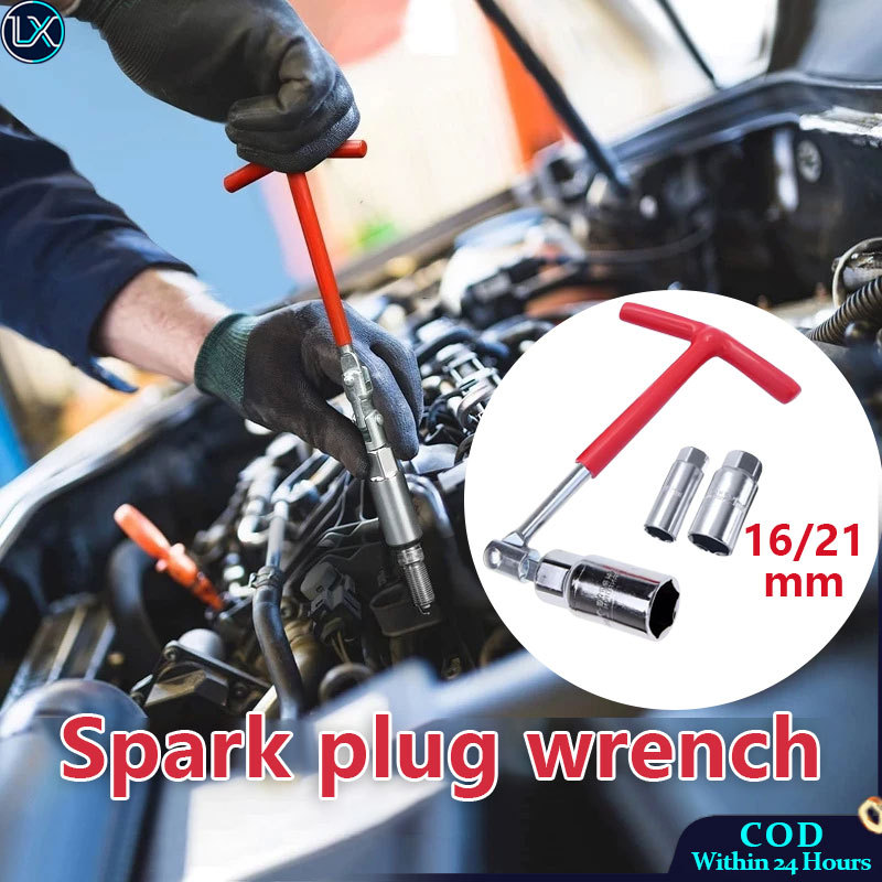 16mm+21mm Spark Plug Wrench Universal Joint Socket T-Handle Wrench ...