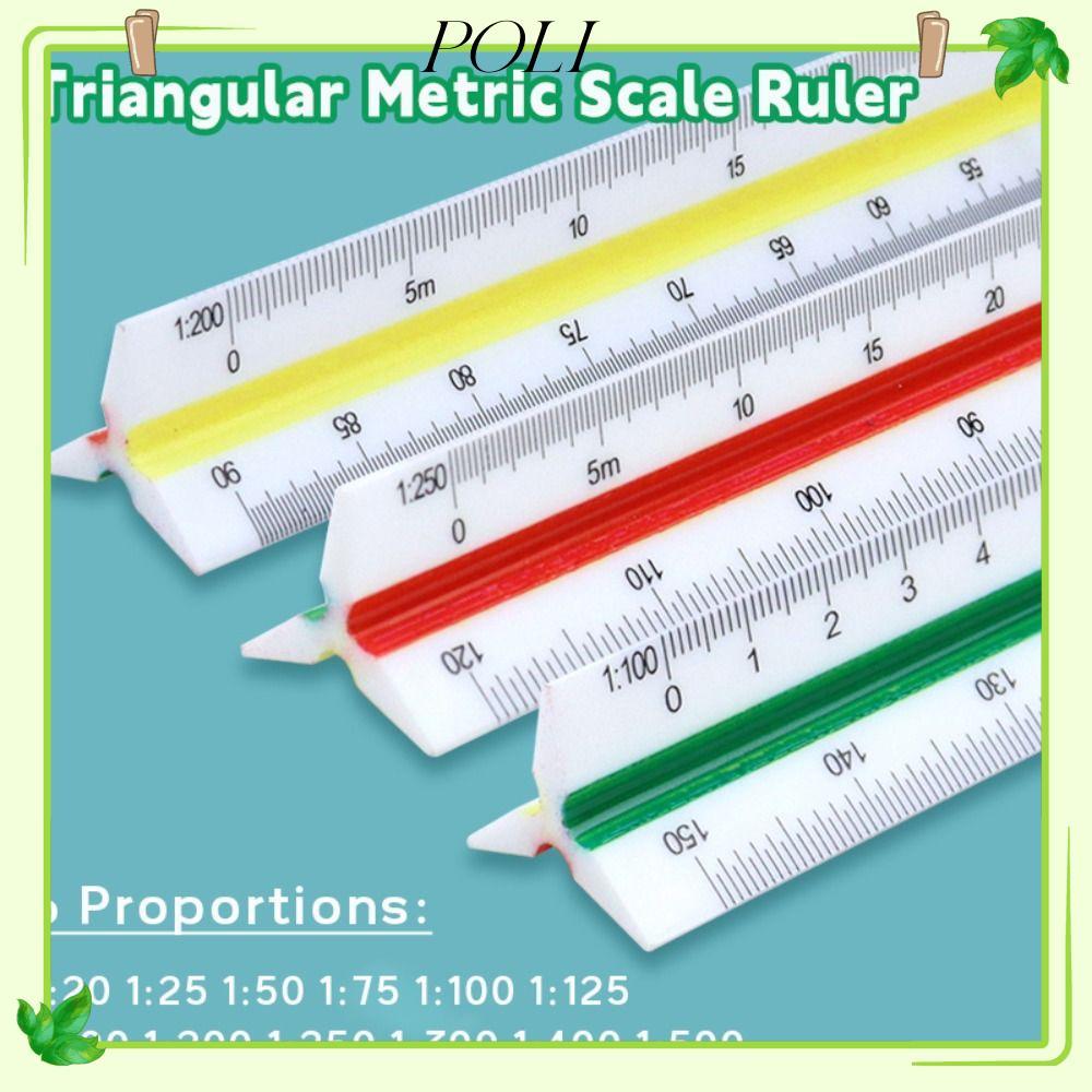 POLI Triangular Scale, 1:20-1:500 Drafting Measure Tool Proportional ...