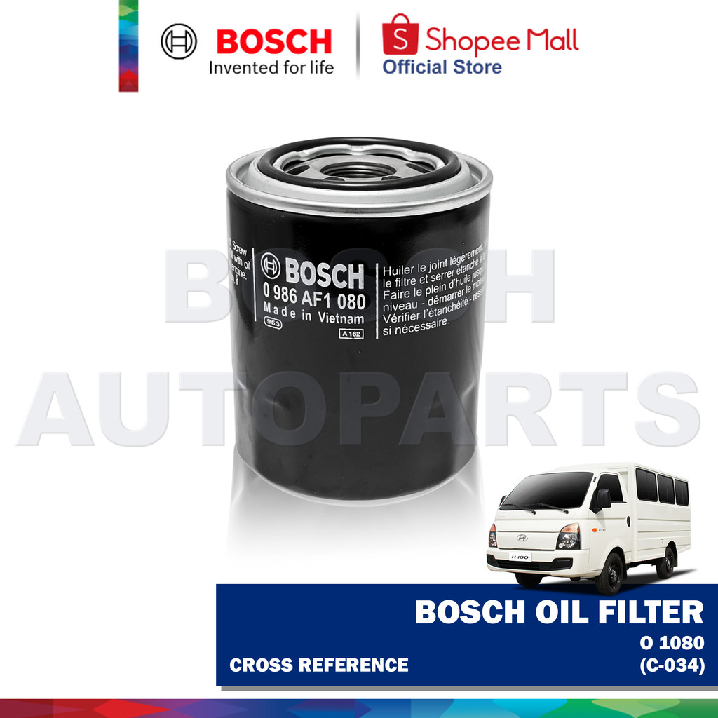 Bosch Oil Filter for Hyundai H100 Bus / Van Diesel 1993 to 2000 ...