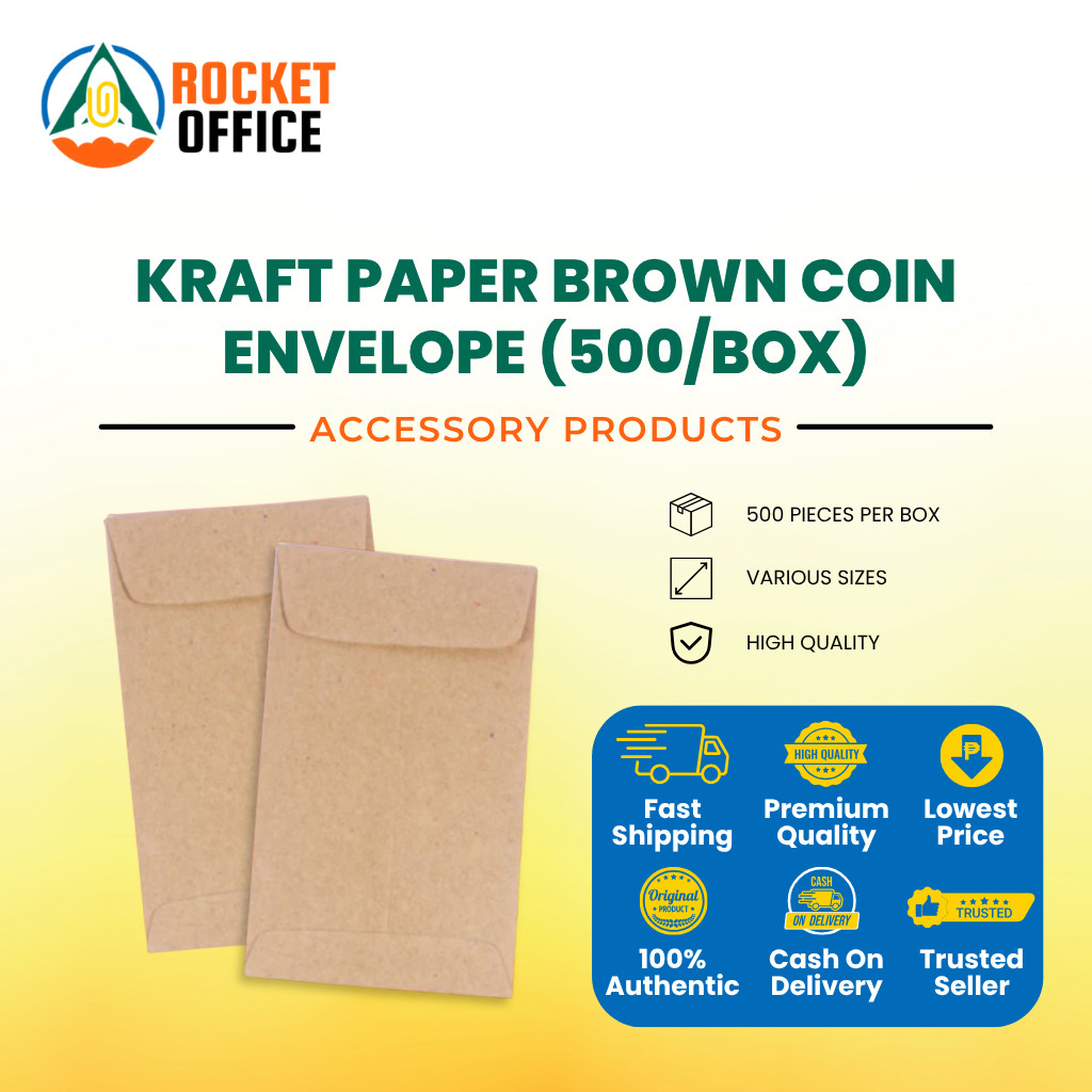 Kraft Paper Brown Coin Envelope for Savings Gift (500pcs a box ...