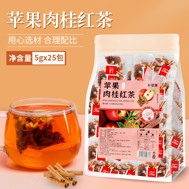 Cinnamon Black Tea Red Date Slices Dried Peach Combination Flower Fruit ...