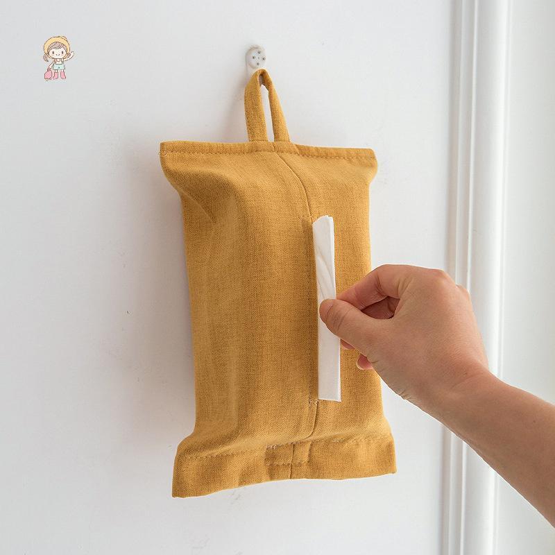 YOU Paper Towel Cover Hanging Rope Fabric Paper Towel Box Ins Style ...