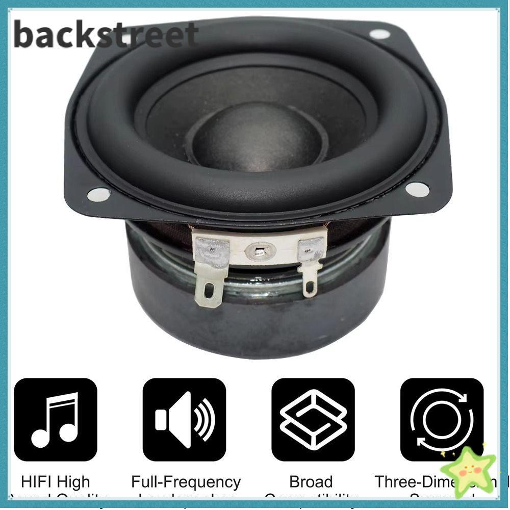 BACKSTREETYF Subwoofer Speaker, 2 Inch 3 Inch 4 Ohm 15W Bass Square ...