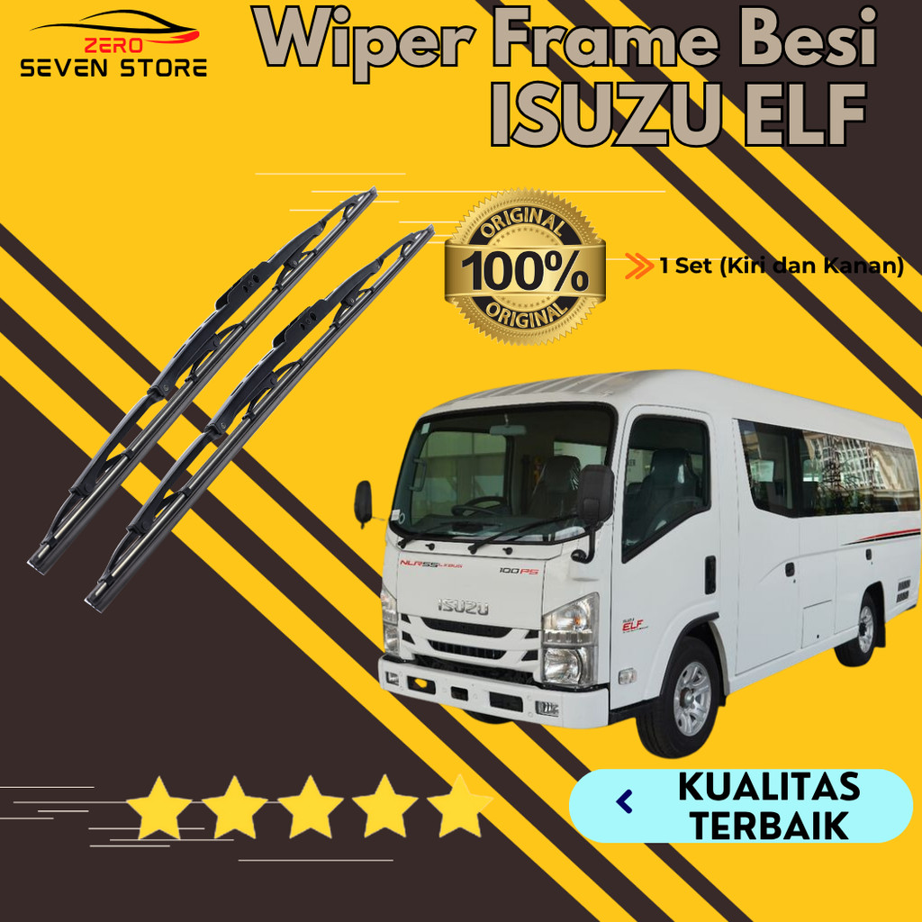 Isuzu Elf Car Metal Blade Wiper with Conventional Iron Frame 1 Set Kiri ...