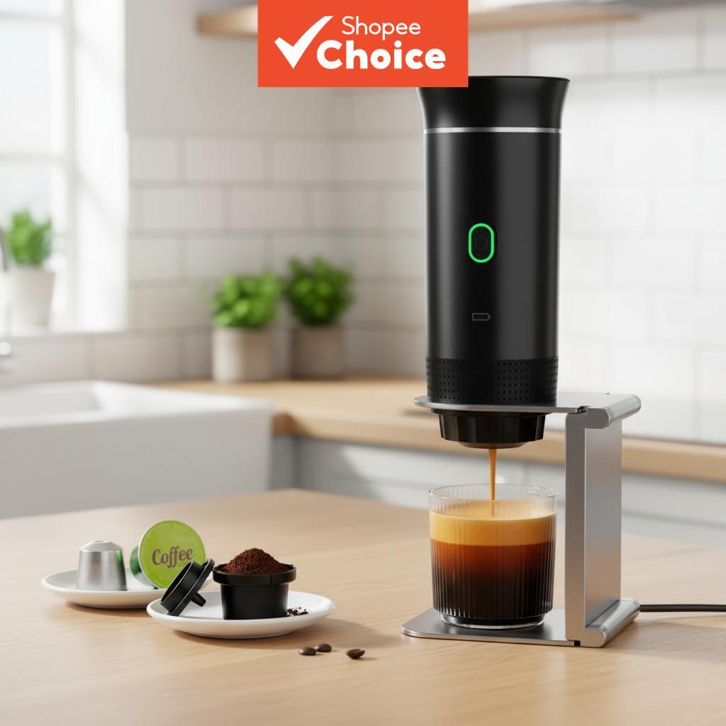 Portable Cordless Electric Espresso Coffee Maker for Car, Home, Camping ...