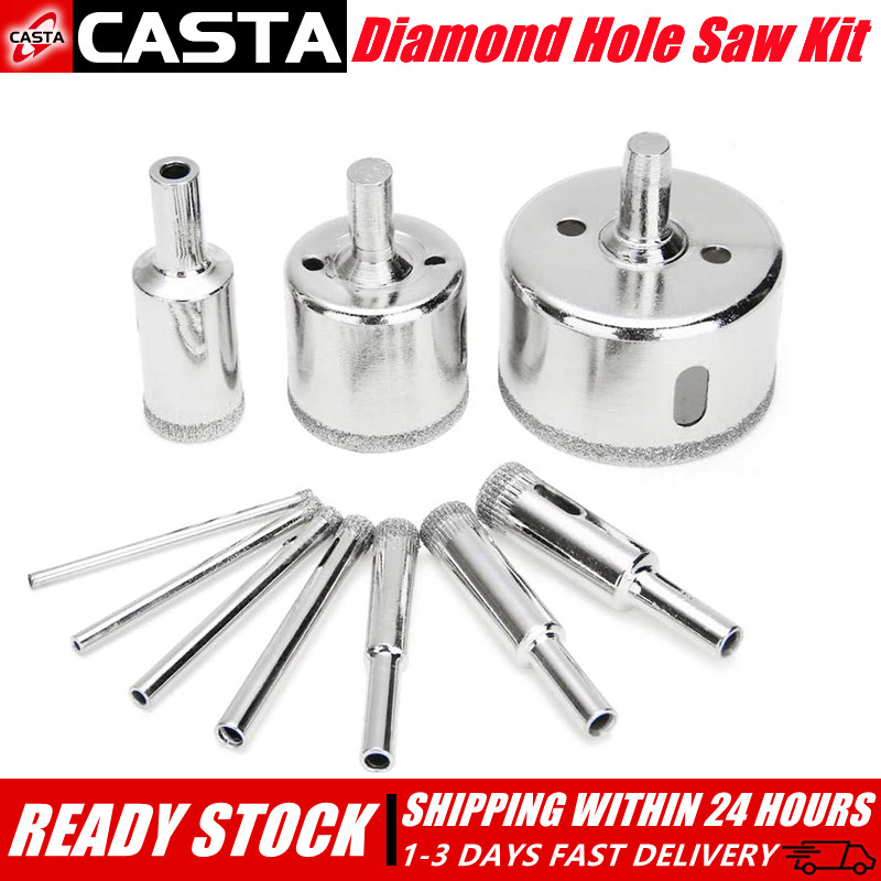 10PCS/1PCS Diamond Hole Saw for Tiles Diamond Coated Glass Tile Marble ...