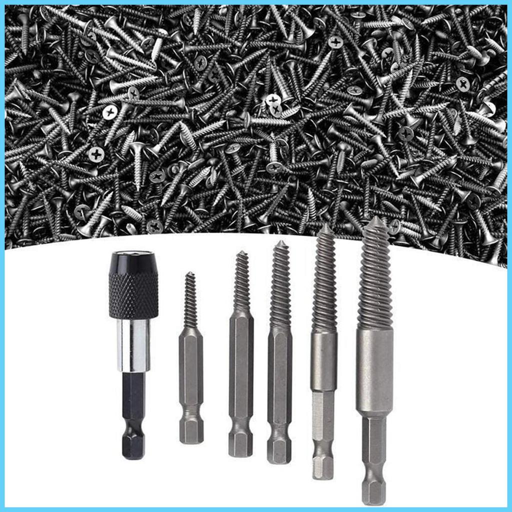 Stripped Screw Extractor 6 Pieces Damaged Bolt Extractor Remover ...