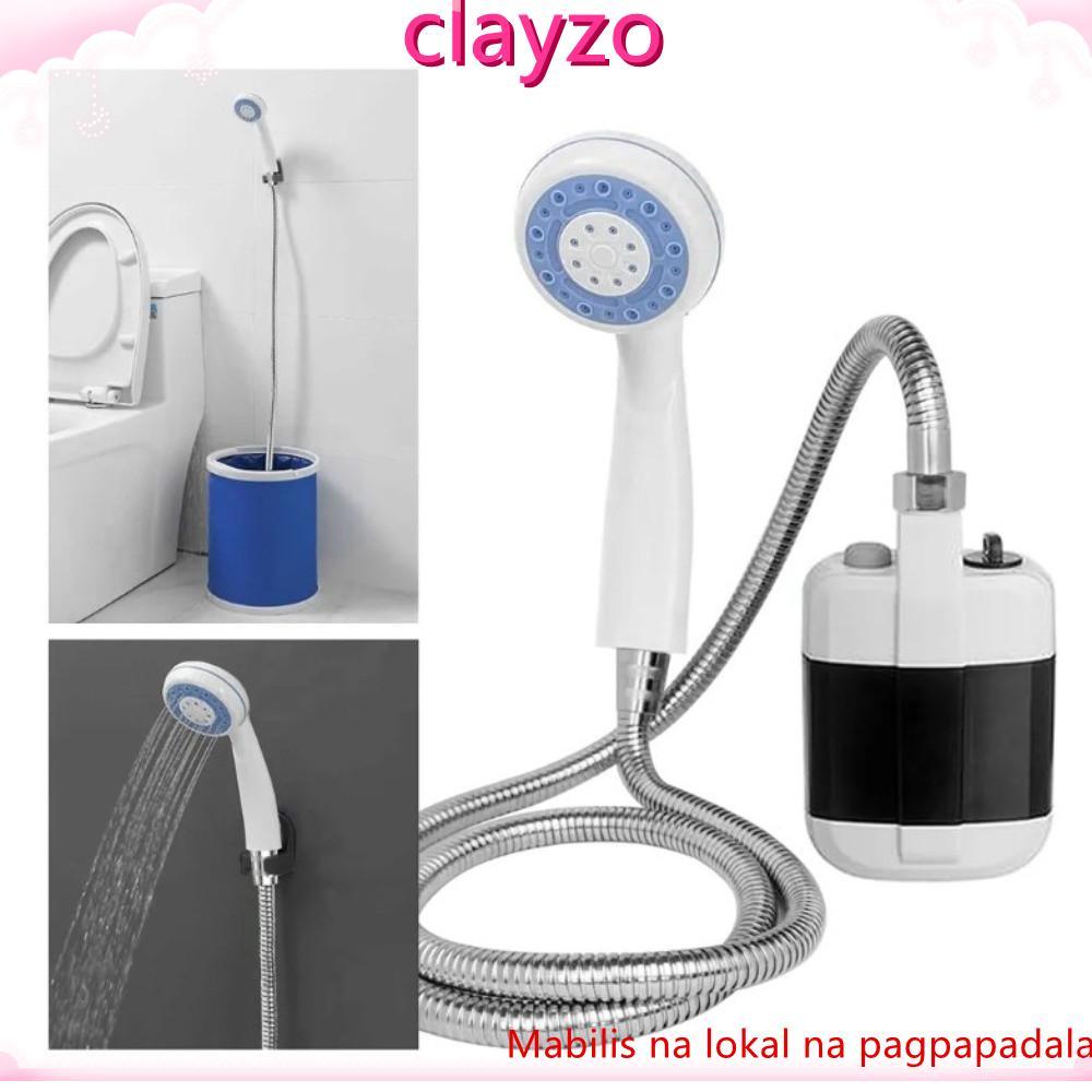 CLAYZO Camping Shower Pump Set, Portable High Pressure Electric Shower ...