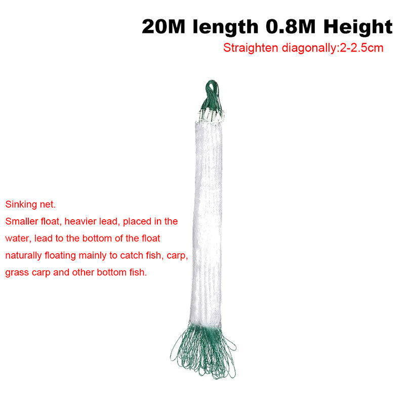 [COD] 8/15/20/30M Fishing Net Nylon Fish Network Monofilament Fishing ...