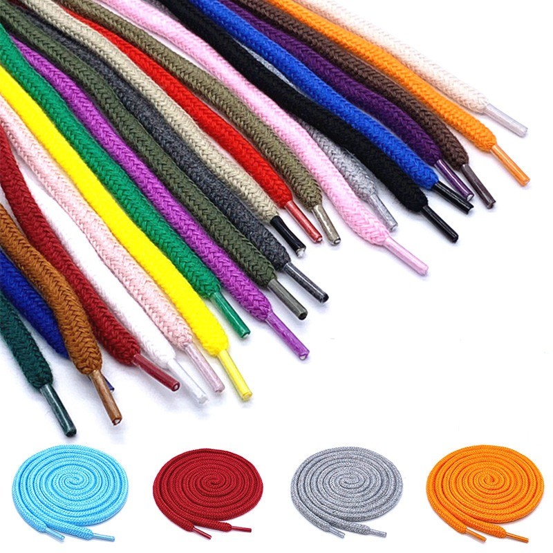 135cm 6mm Round Cotton Rope Colorful Shoe Laces for Clothing Hoodie ...