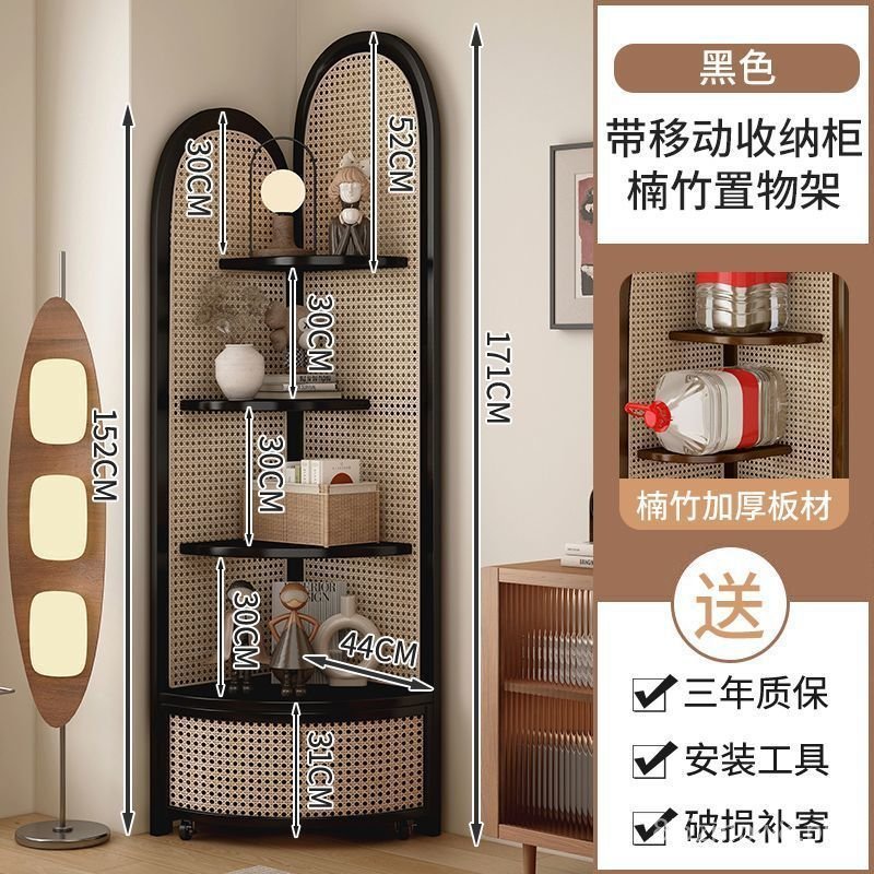 Vintage Style Nanzhu Corner Cabinet Display Cabinet Living Room Sofa ...