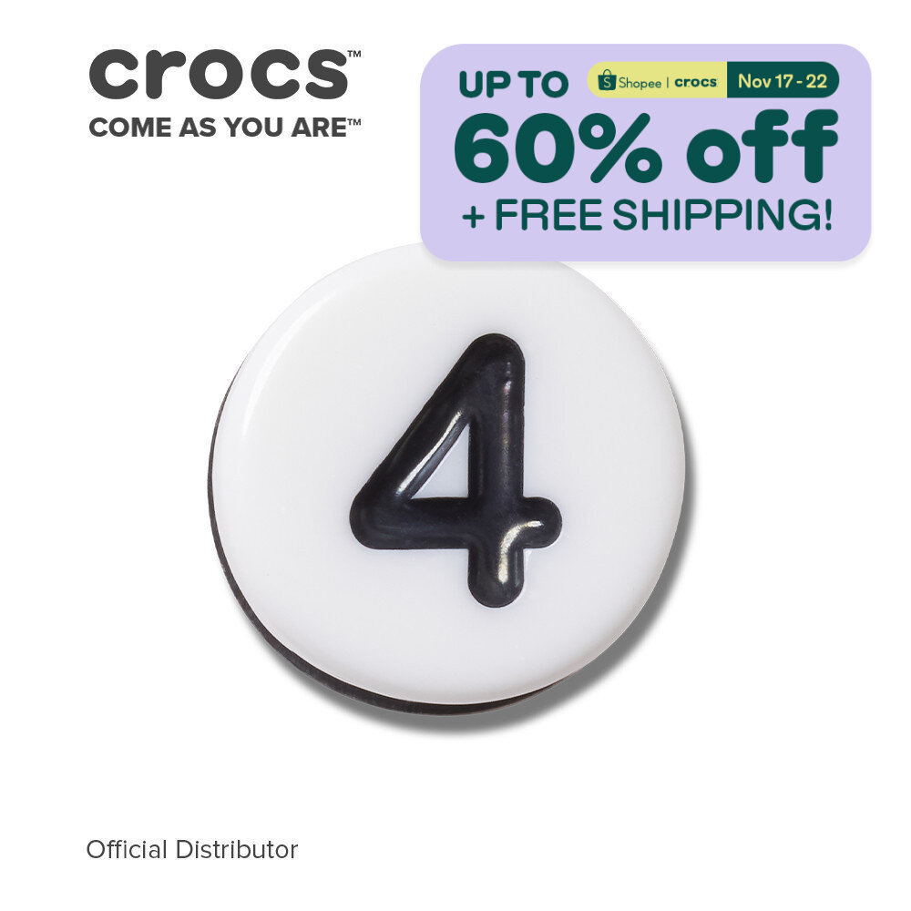 Crocs Jibbitz™ Charm Tiny Friendship Number Four | Shopee Philippines