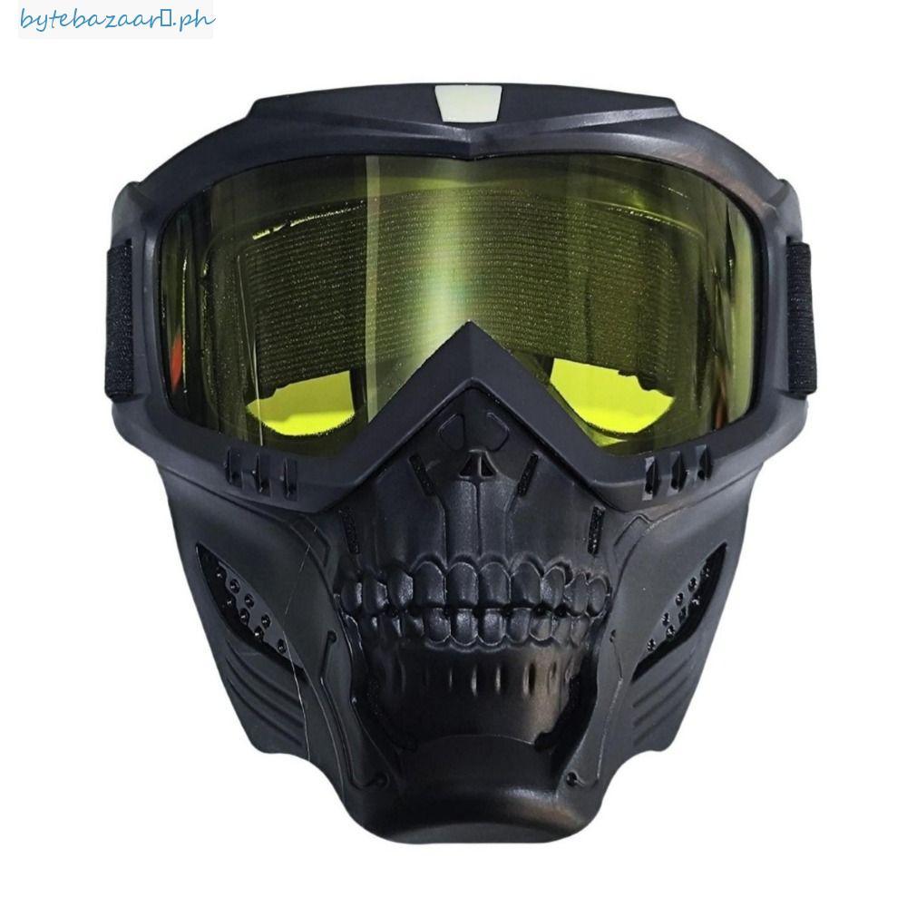 BYTEBAZAAR Skull Head Motorcycle Goggles, Head-mounted Eye Protection ...