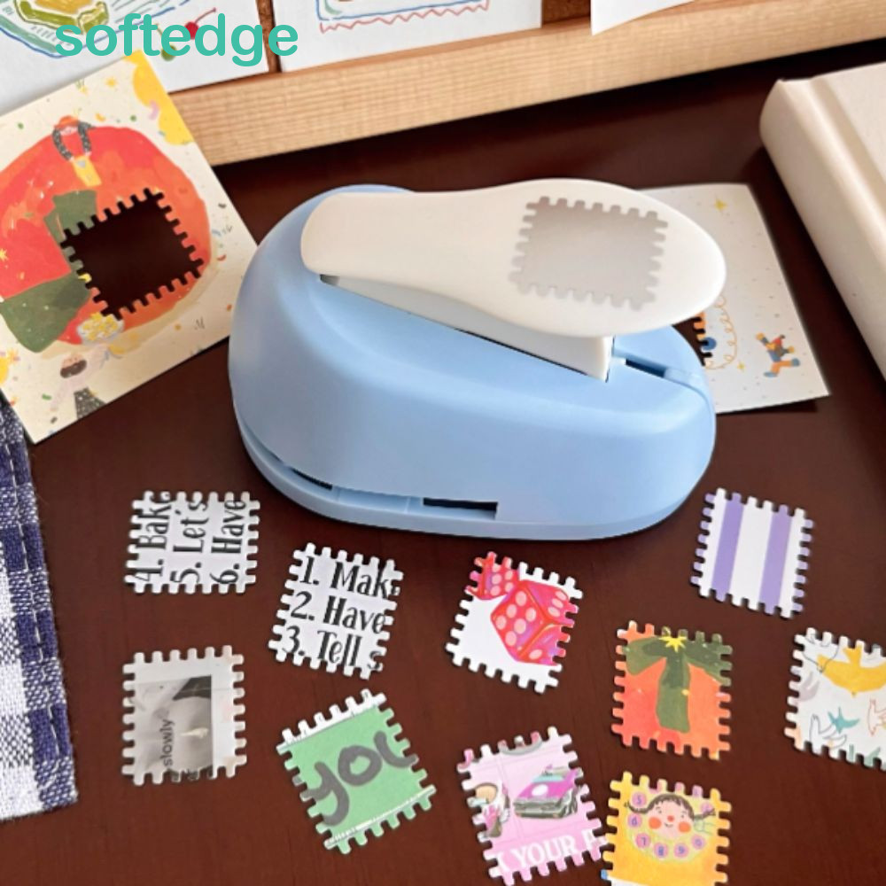 SOFTEDGE Stamp Border Punch, Stamp Shape Hole Puncher Embossing|School ...