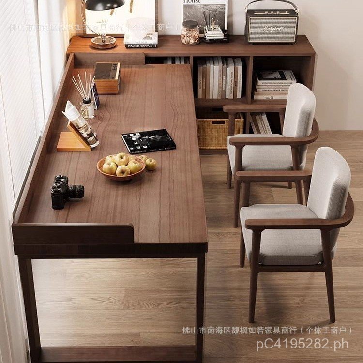 Student Double Desk Study Room Long Table Wooden Study Desk Home ...