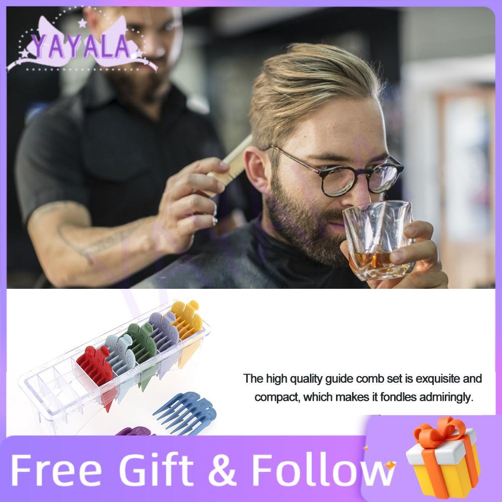 yayala Hair Clippers 8 Sizes Guide Comb Set Rainbow Color Clipper Spare ...