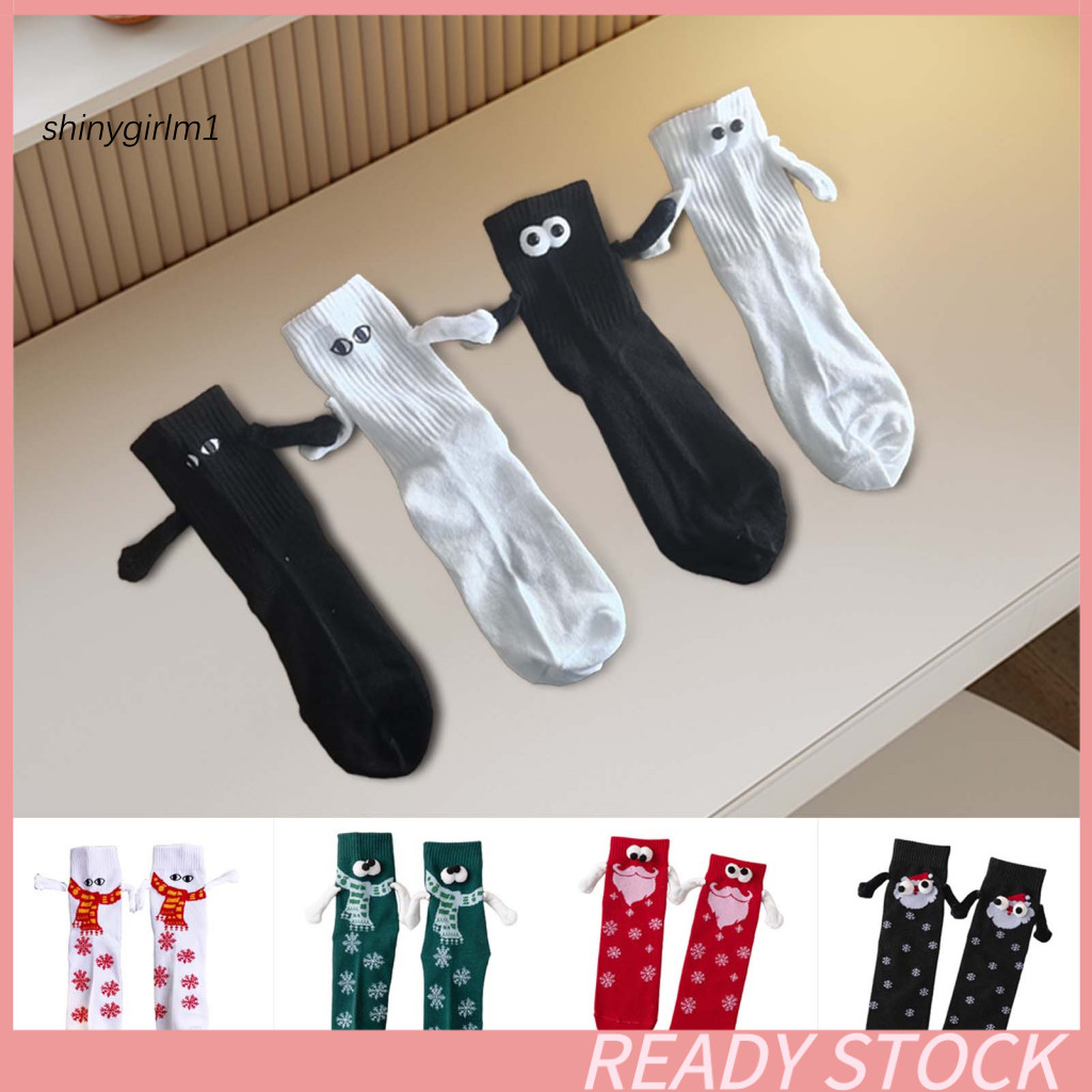 [SG] Fun Cotton Crew Socks Creative Magnetic Socks Festive Cartoon ...