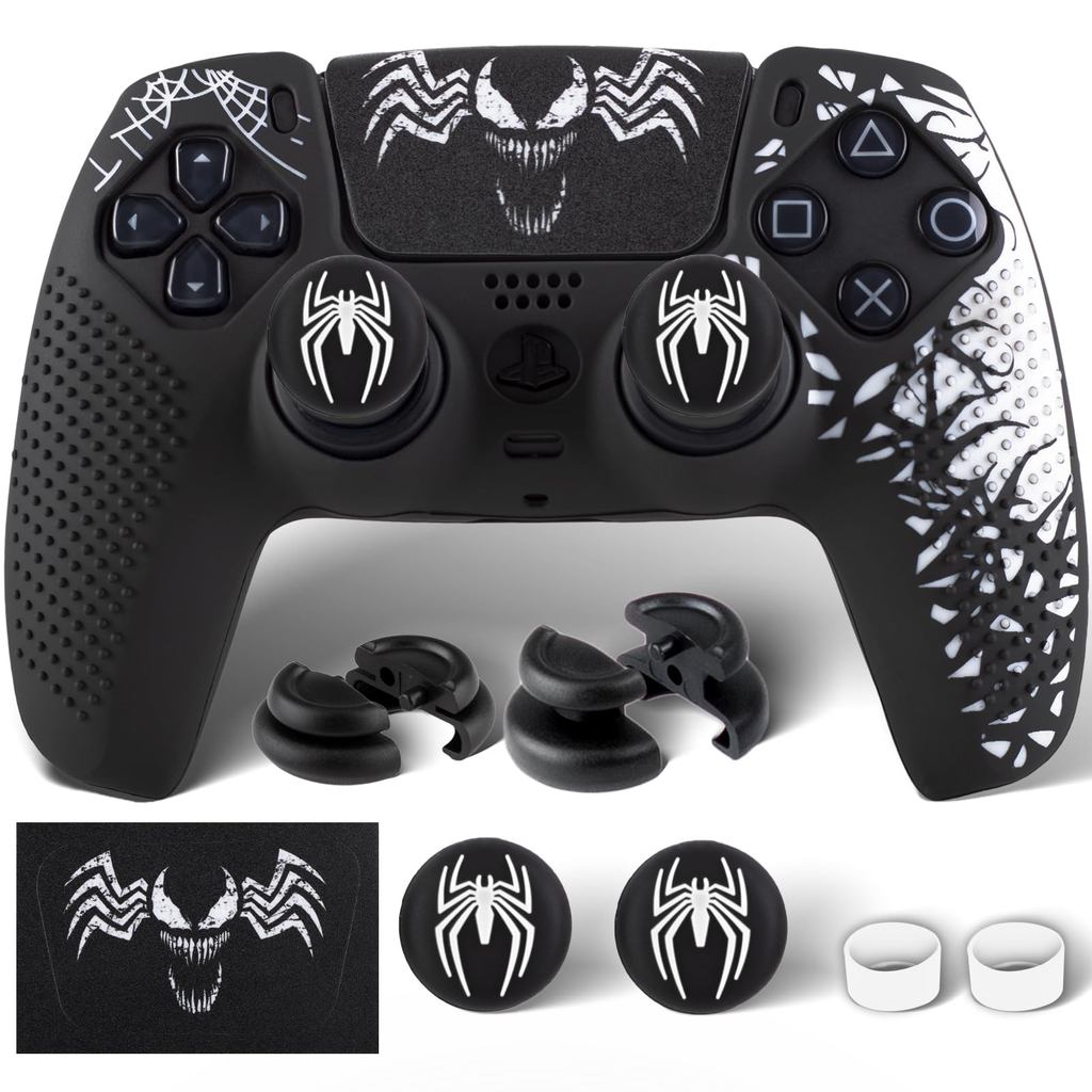 PS5 Controller Cover Skin Set,Anti-Slip Soft Protective Case for PS5 ...