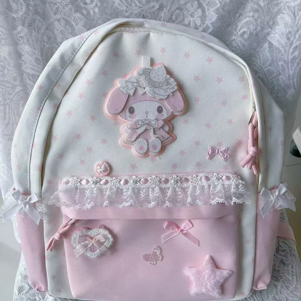 Women Cute Mylody Kitty Designed Backpack Sweet Student Style Pink Bag ...