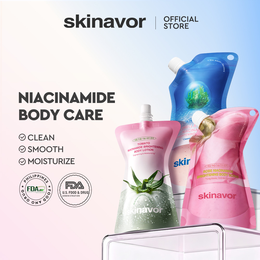 skinavor Niacinamide Trio Cleansing & Exfoliating & Moisturizing Set ...