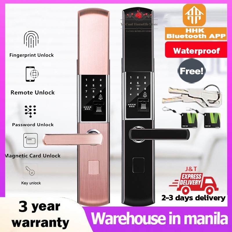 Smart Automatic Sliding Door Lock Security Fingerprint Lock Home Hotel ...