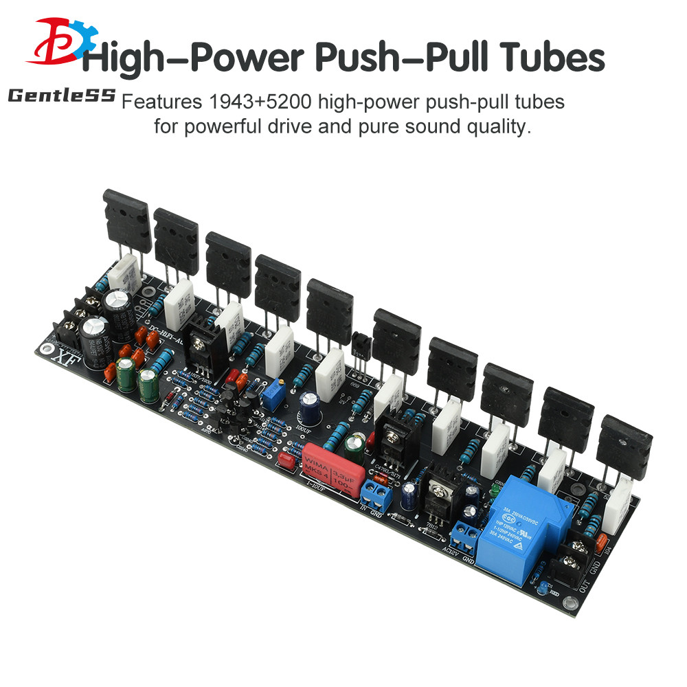 DC20V-90V 500W Upgraded Single Channel Power Amplifier 1943+5200 Dual ...