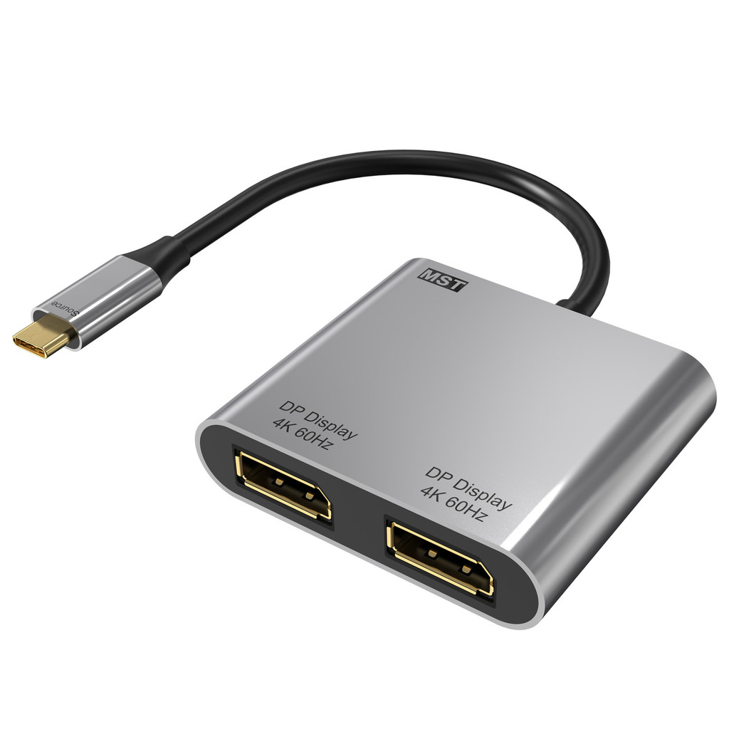 Type-C to Dual DisplayPort Converter USB-C to DP One Point Two Splitter ...