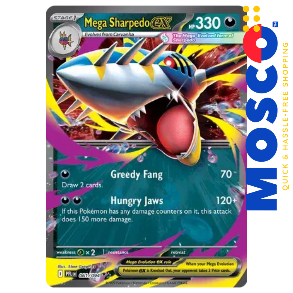 Mega Sharpedo ex - 061/132 ME02 Phantasmal Flames | Pokemon TCG ...