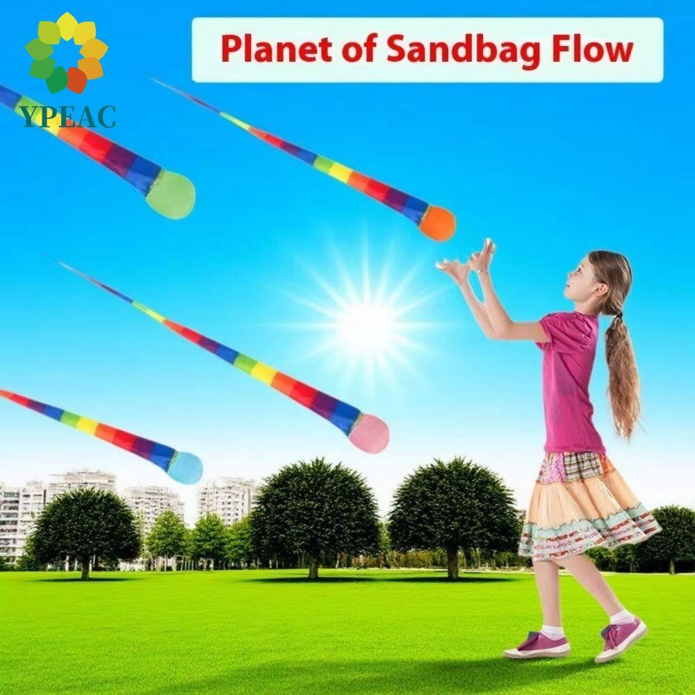 YPEAC 2Pcs Soft Tail Meteor Ball, Rainbow Tail Safe Catch Children's ...