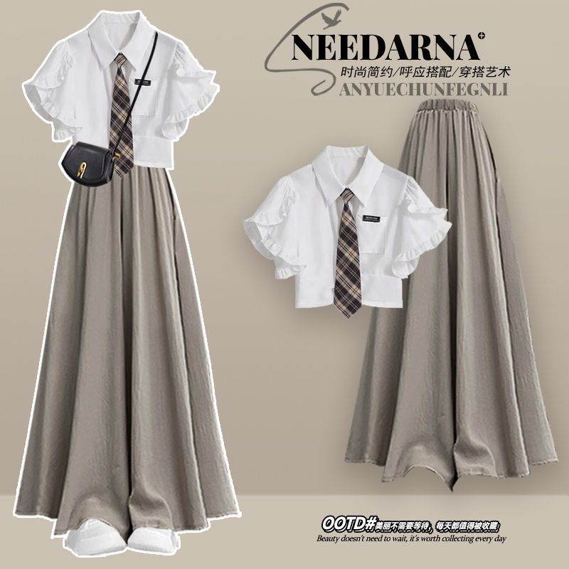 Preppy Style Shirt Hakama Women Korean chic chic Wear High-End Niche ...