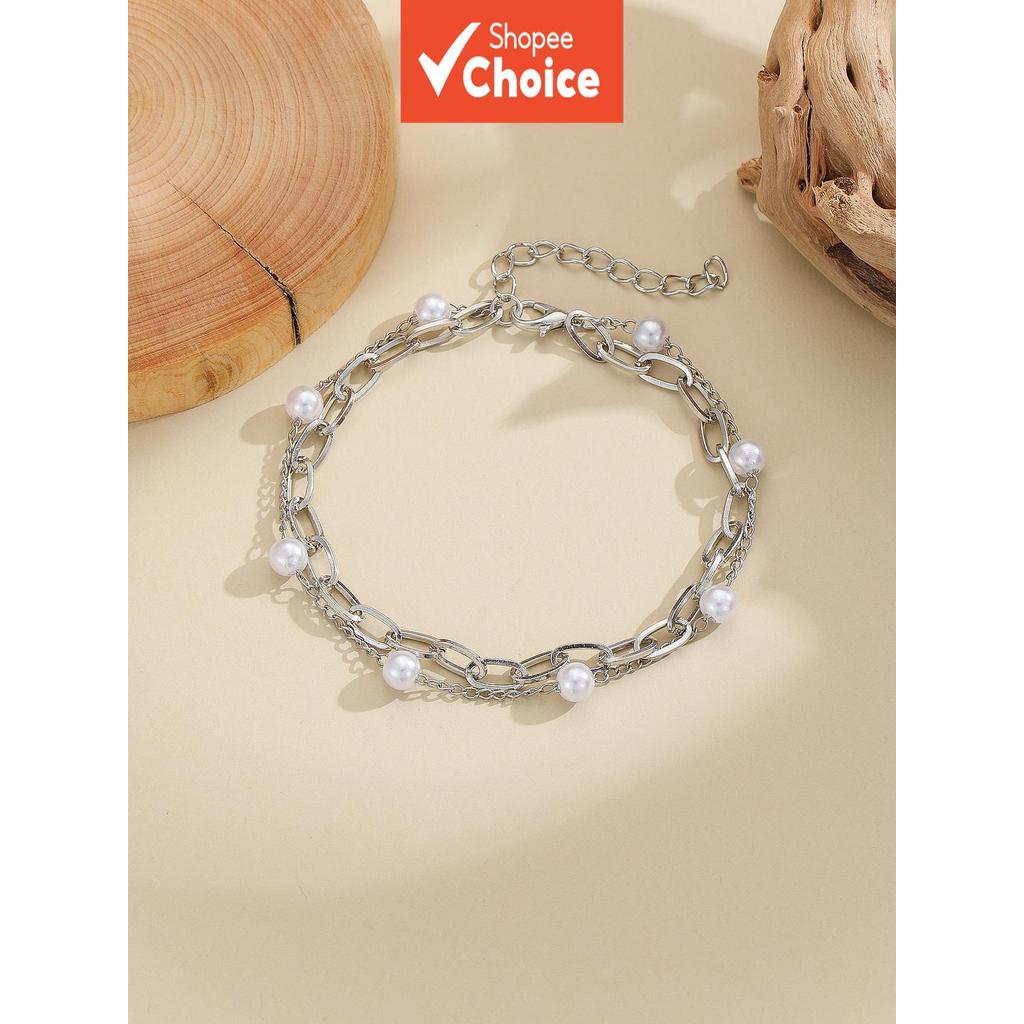 1 Piece European American Fashion Temperament Simple Cross Flat Chain ...