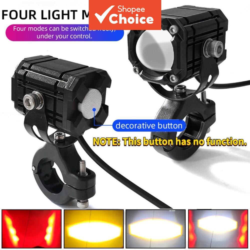 Motorcycle Angel Eye LED Kit - Tri-Color Mini Spot Lights with 60W ...