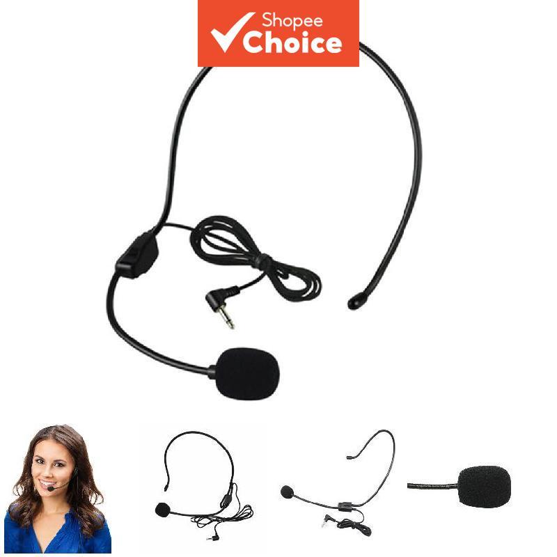 Vocal Wired Headset Microphone for Voice Amplifier Speaker Mic Live ...
