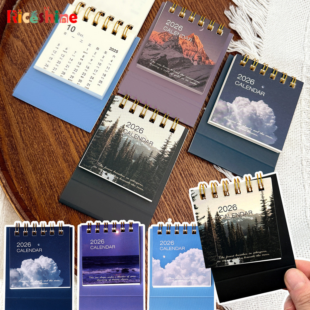 2026 Home Office School Writable Flip Page Coil Calendar- Morandi Color New Year Calendar Book ...