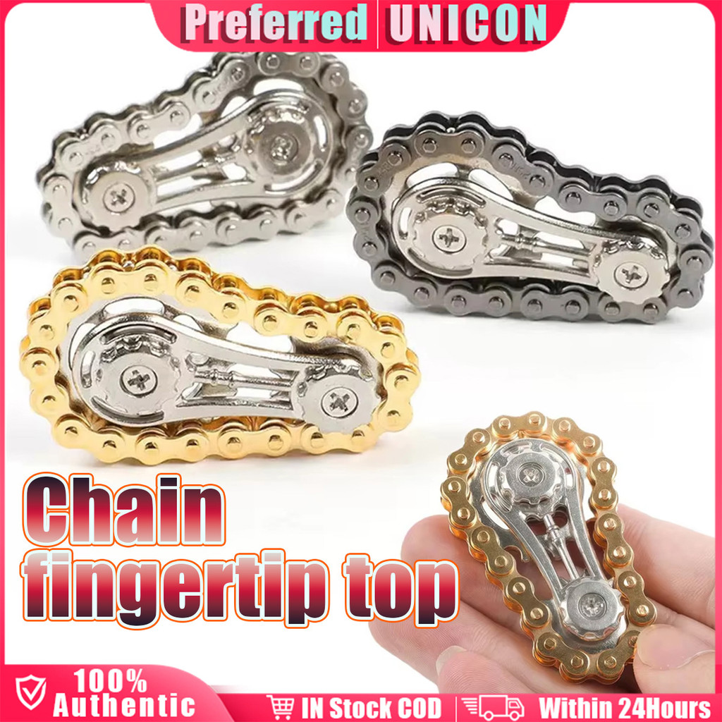 Metal Bicycle Gear Fidget Spinner 3 Colors Chain Tooth Toy for Adults ...