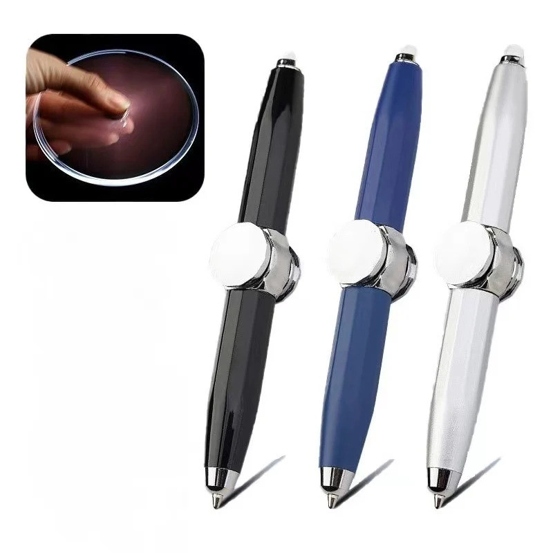 Led Fingertip Spinning Pen Fidget Anxiety Decompression Gyro Metal ...