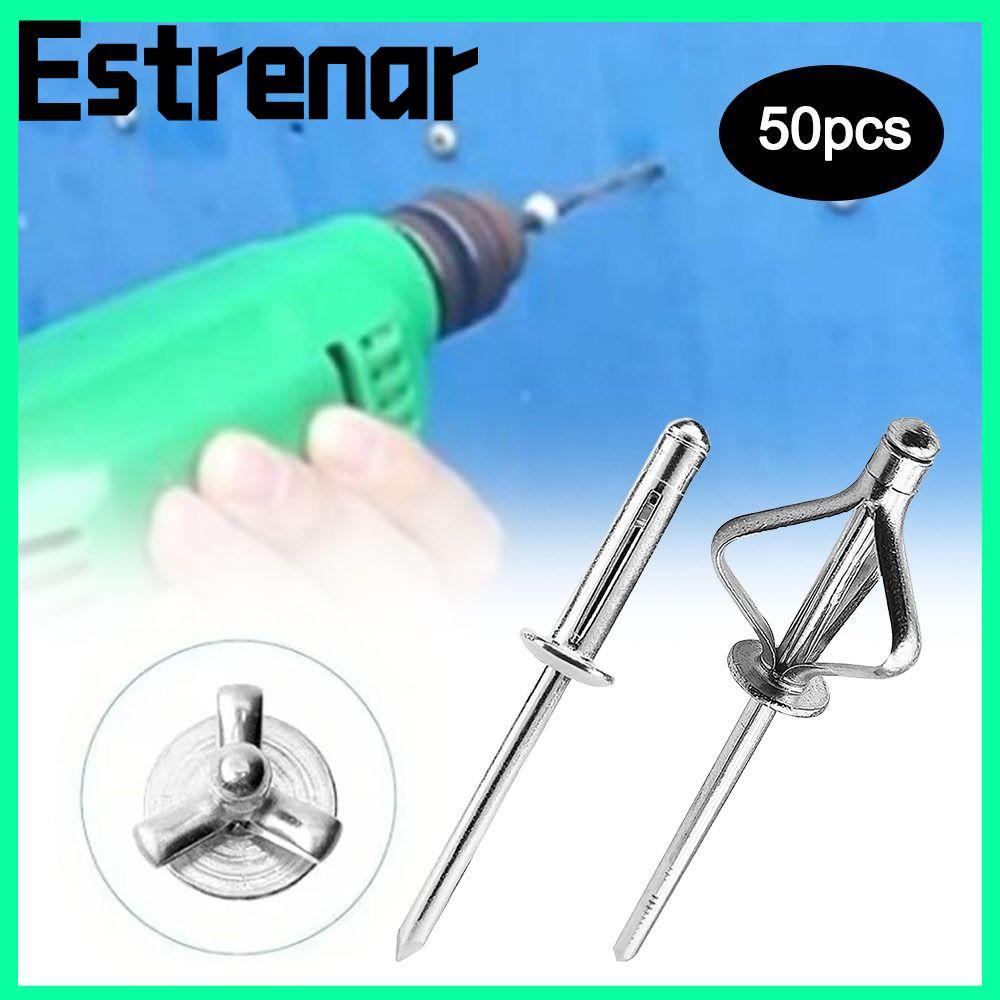 ESTRENAR 50pcs Folding Blind Rivet, 3.2mm 4.0mm 4.8mm Tri-fold Aluminum ...