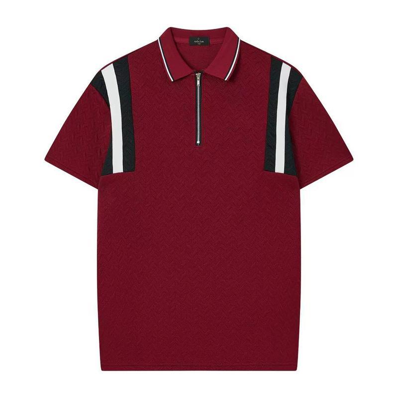Kinwoo T677 Casual Daily Wear Quarter Zipper Polo For Man Short Sleeve ...