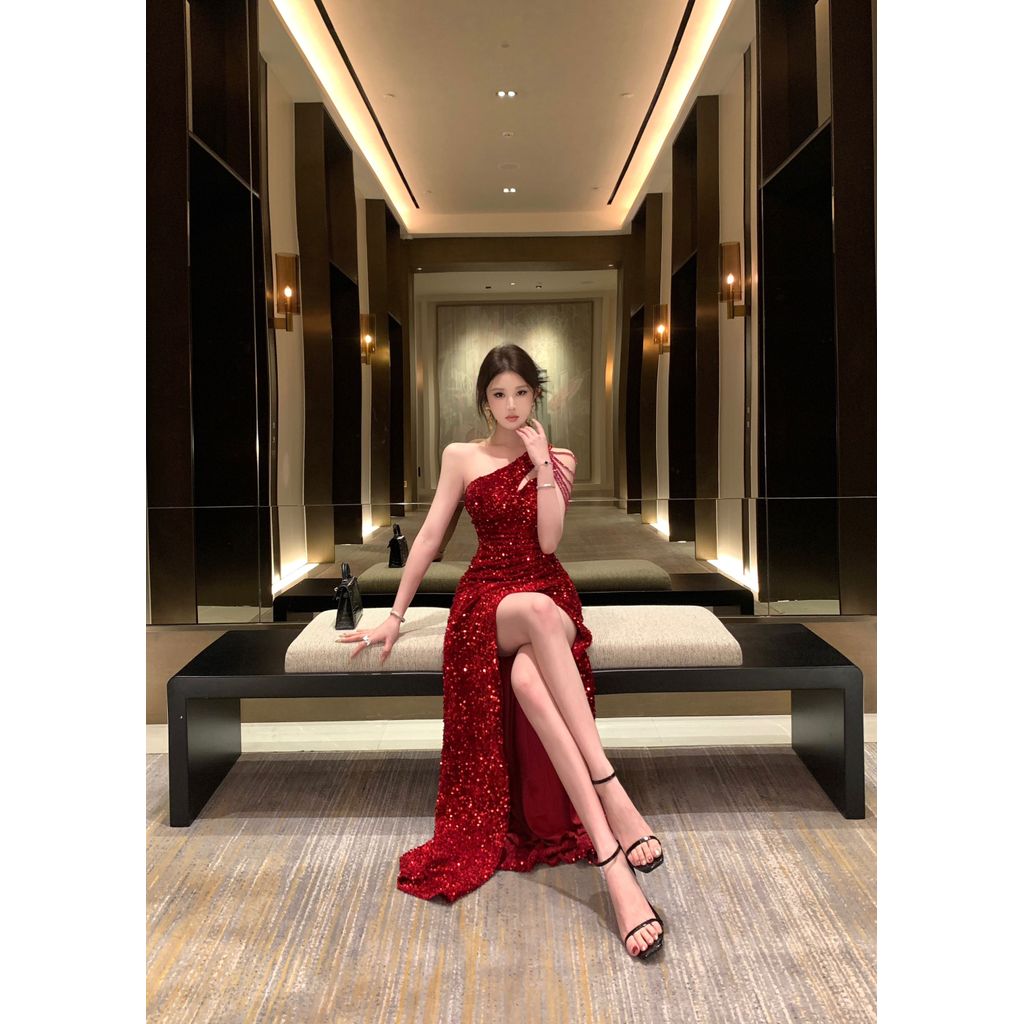 SA Lovely red fishtail evening dress | Shopee Philippines